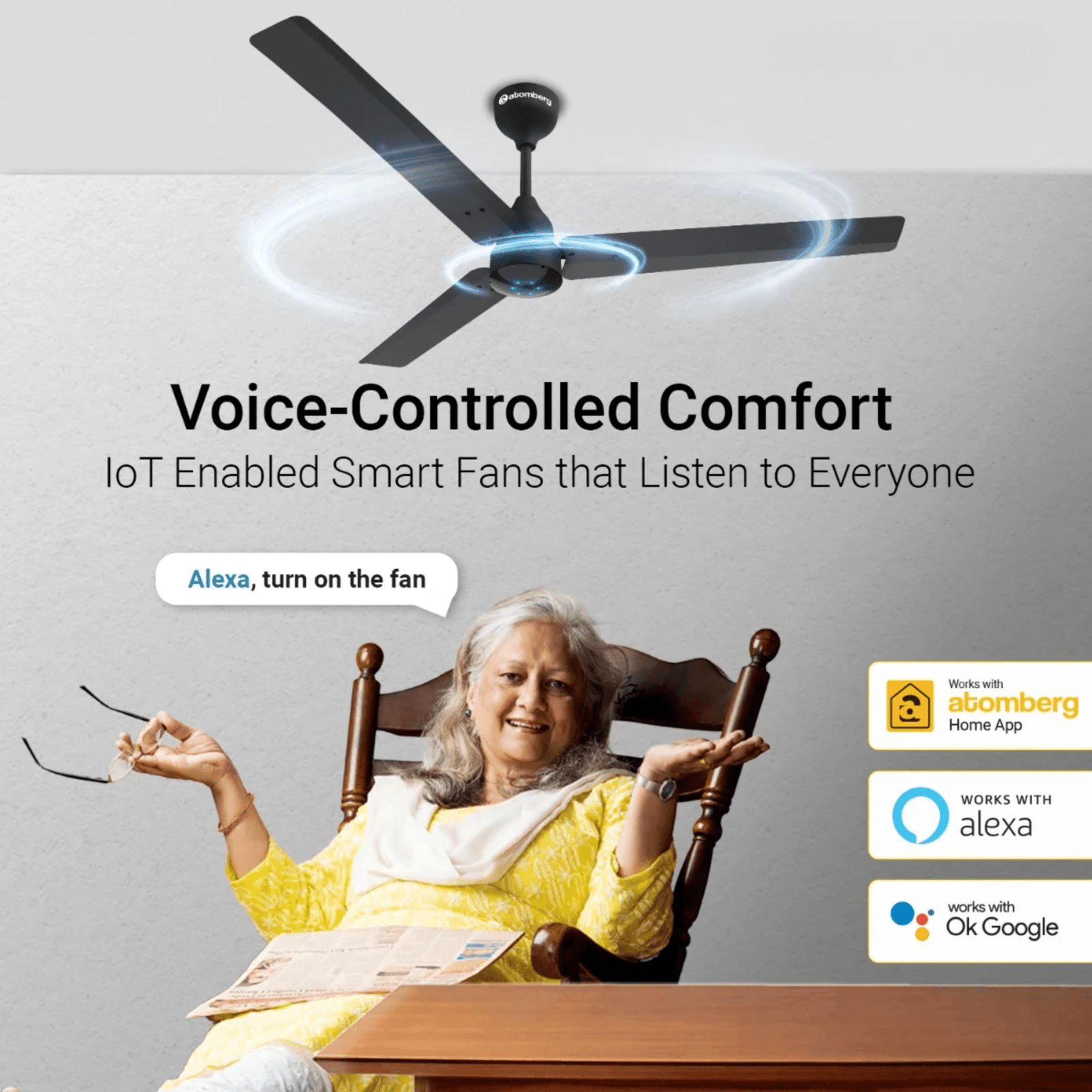 Atomberg Renesa Smart Ceiling Fan 1200 mm (48") With BLDC | Shop Online ...